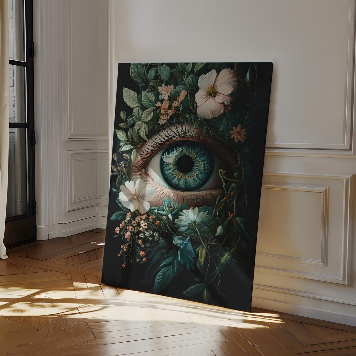 Surreal Botanical Eye Art Print, Floral Vision Wall Decor, Unique ...
