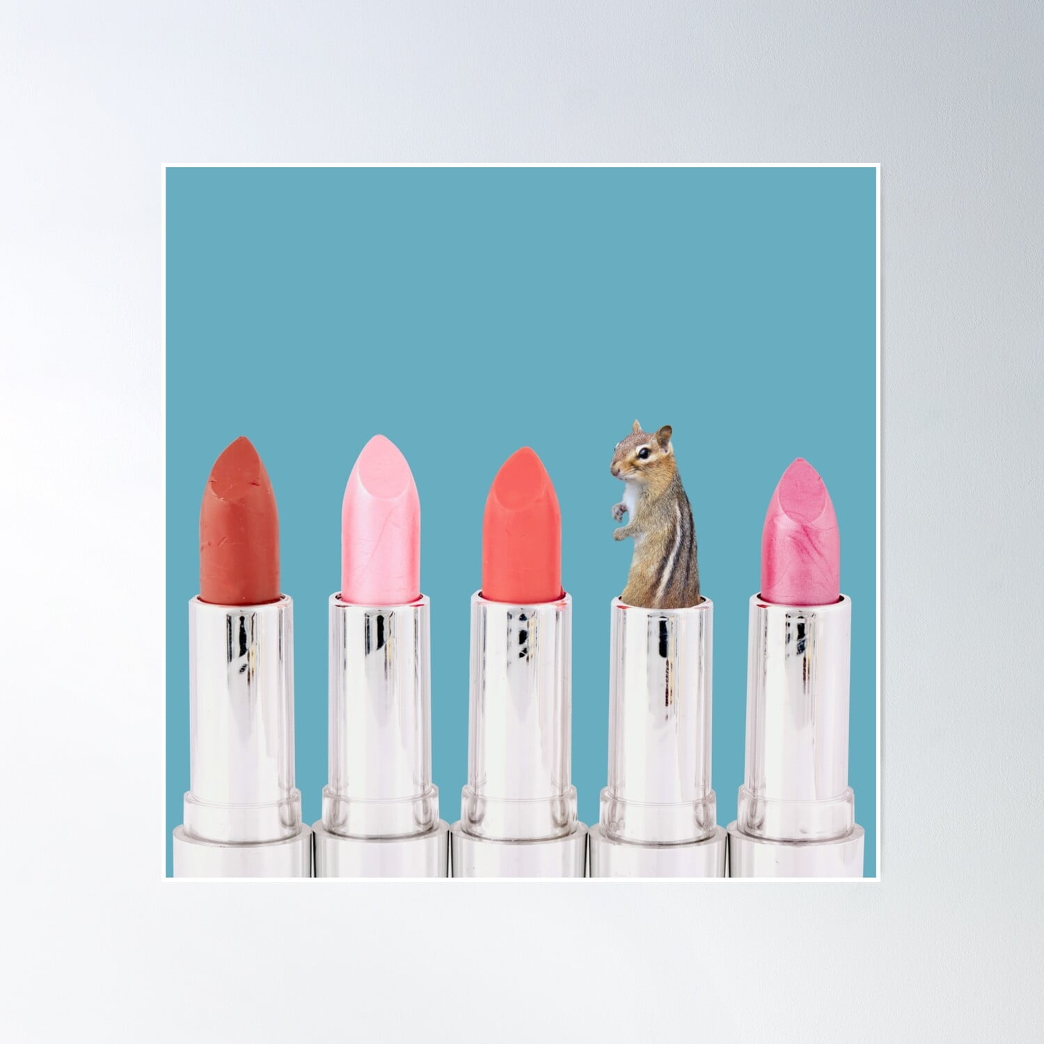 Surreal Collage Art Print "Shocking Color" In Blue - Feminine And Fun ...