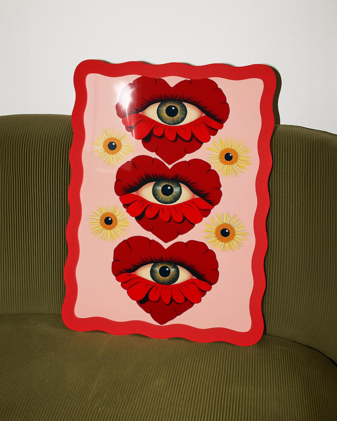 Surreal Eye Heart Maximalist Pop Eclectic Art, Unframed Paper Poster ...