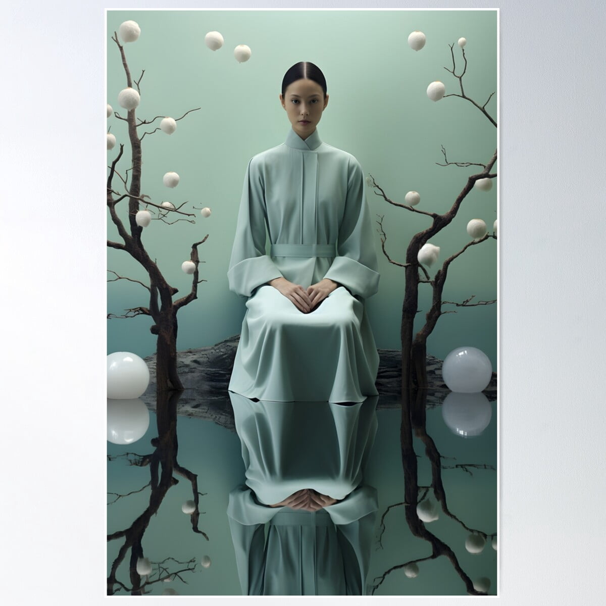 Surreal Fashion Photography Of A Zen Woman Meditating In The Style Of ...