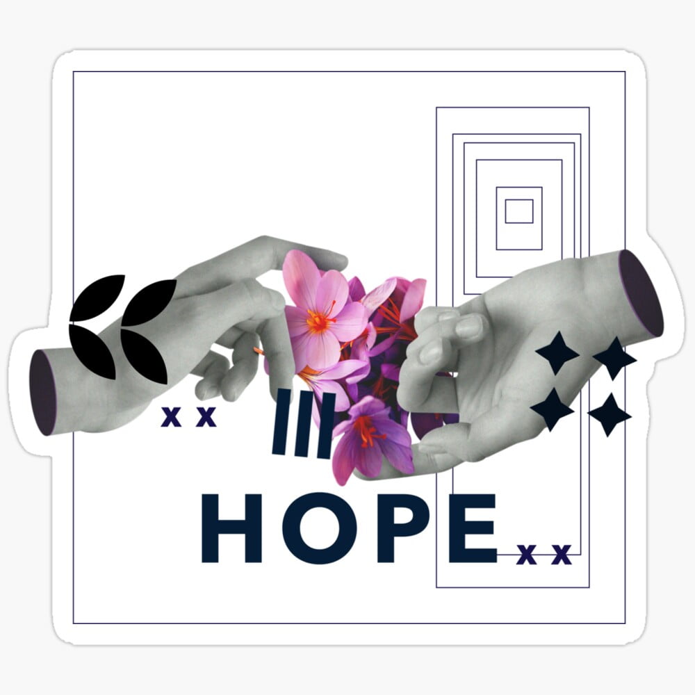 Surreal Floral Hope Is In Our Hands Modern Art With A Hidden Message ...