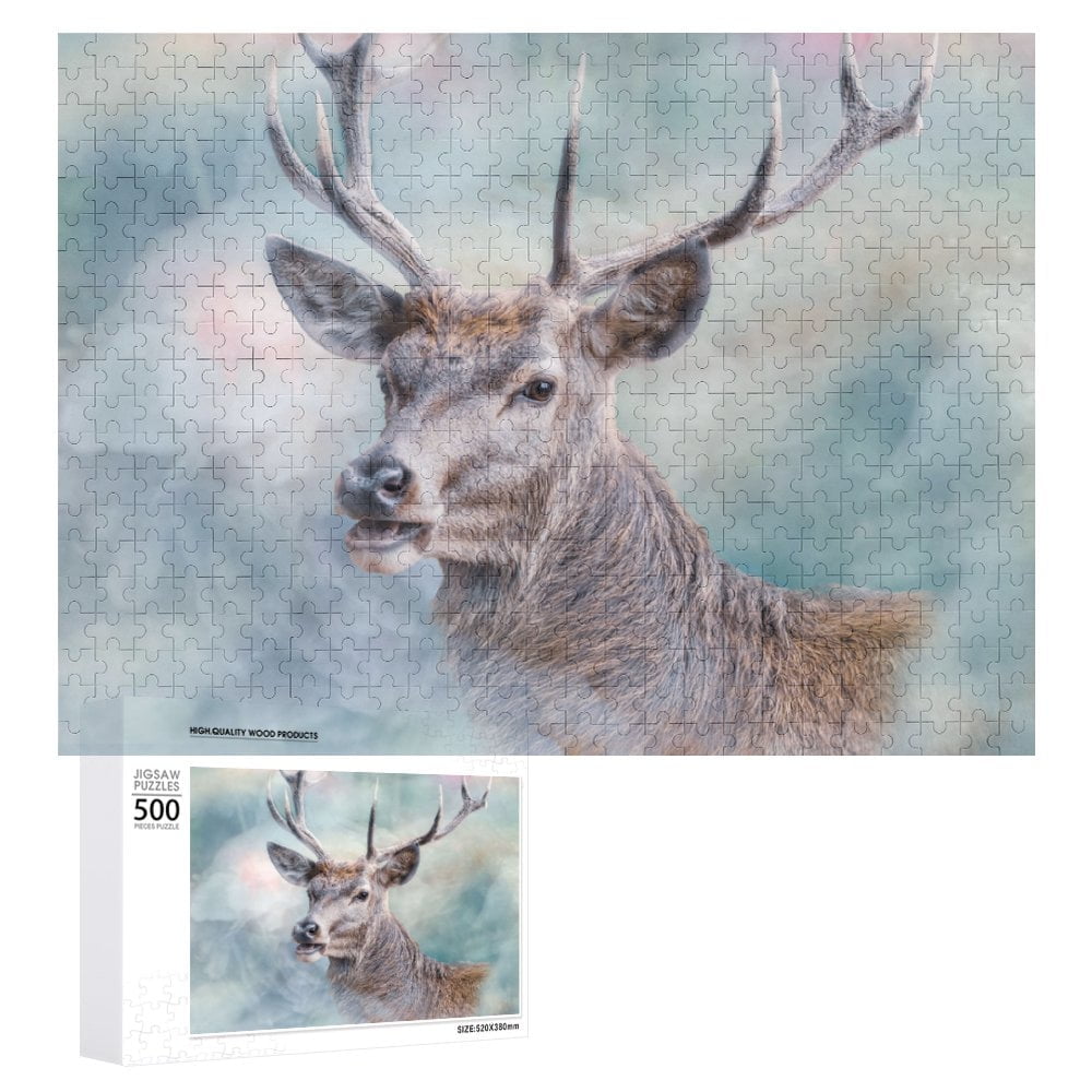 Surreal Image of A Stag Jigsaw Puzzles 1000 Pieces for Adults, Large ...