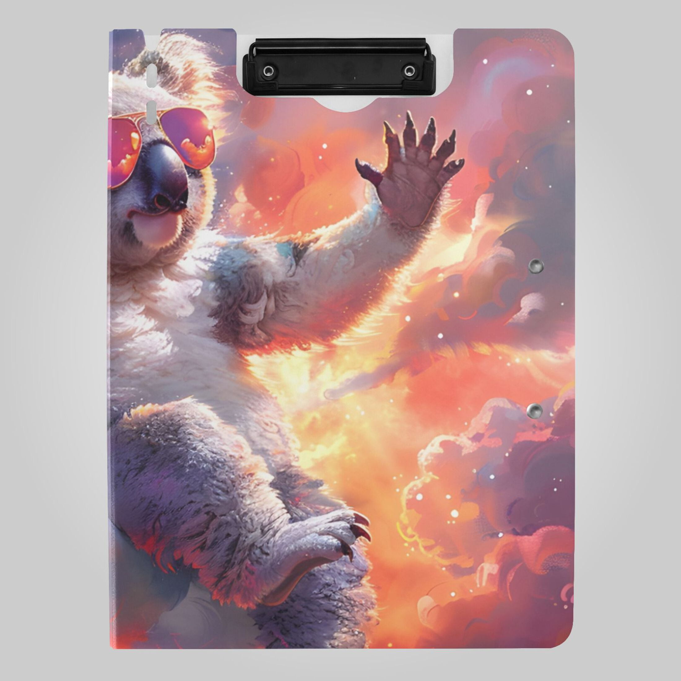 Surreal Koala in Galaxy Nebula Foldable Binder Folder Clipboard with ...