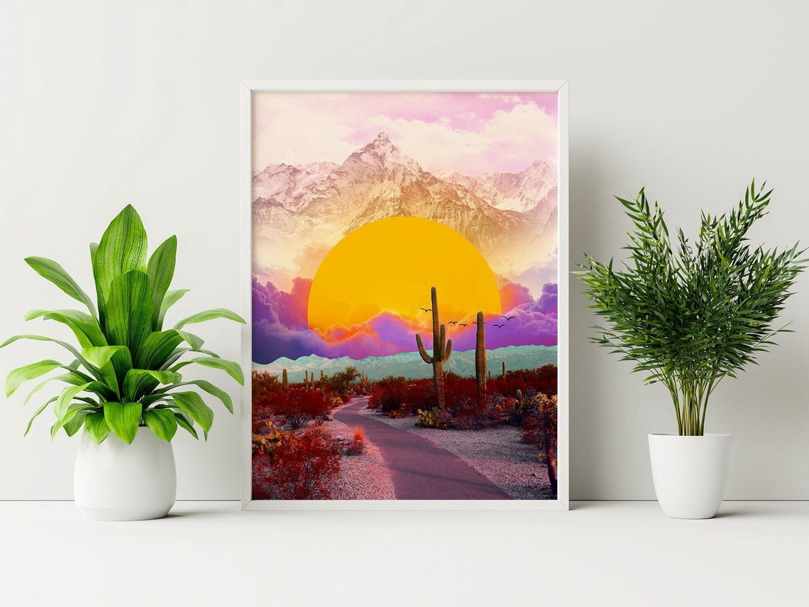 Surreal Landscape 3 (Modern Art, Collage Art, Desert Landscape, Trippy ...