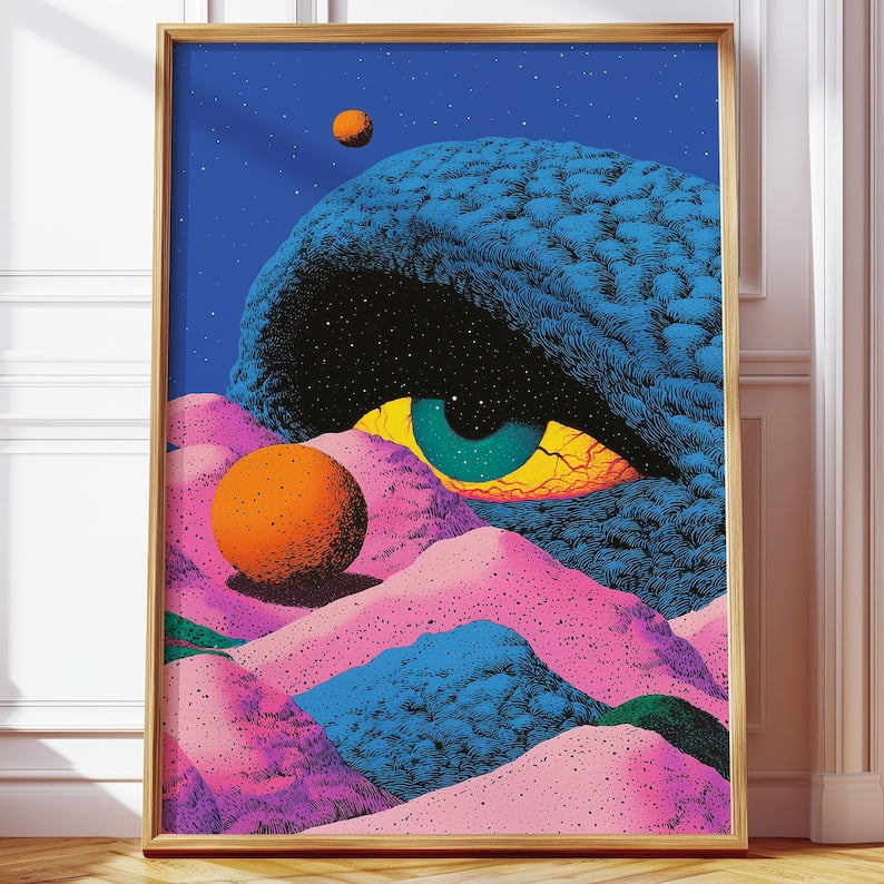 Surreal Psychedelic Eye Art Cosmic Outer Space Third Eye Futuristic ...