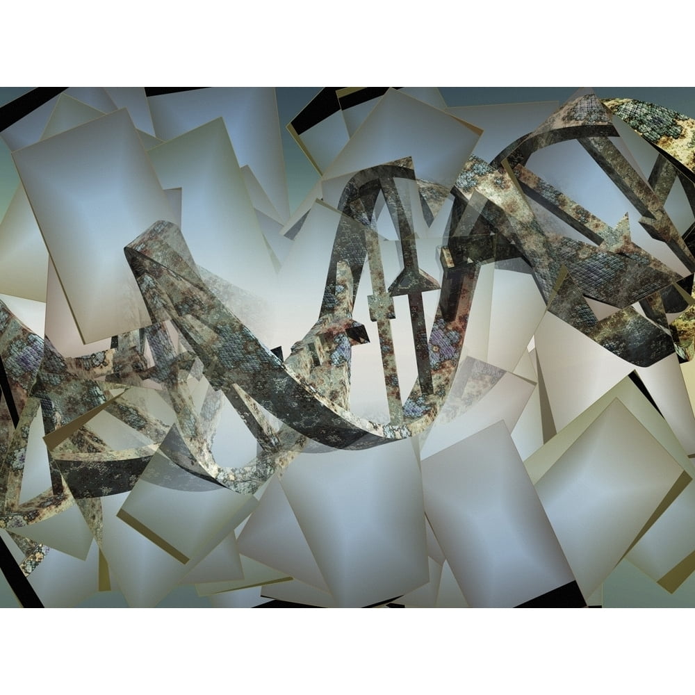 Surreal digital art. Damaged rusted DNA strands. Poster Print by Bruce ...