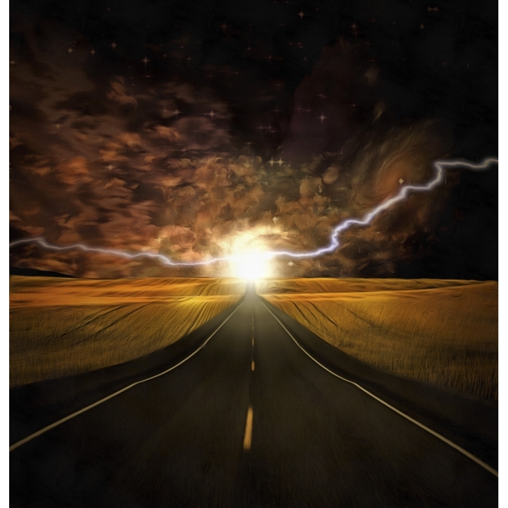 Surreal painting. Energy at the end of a road. Poster Print by Bruce ...