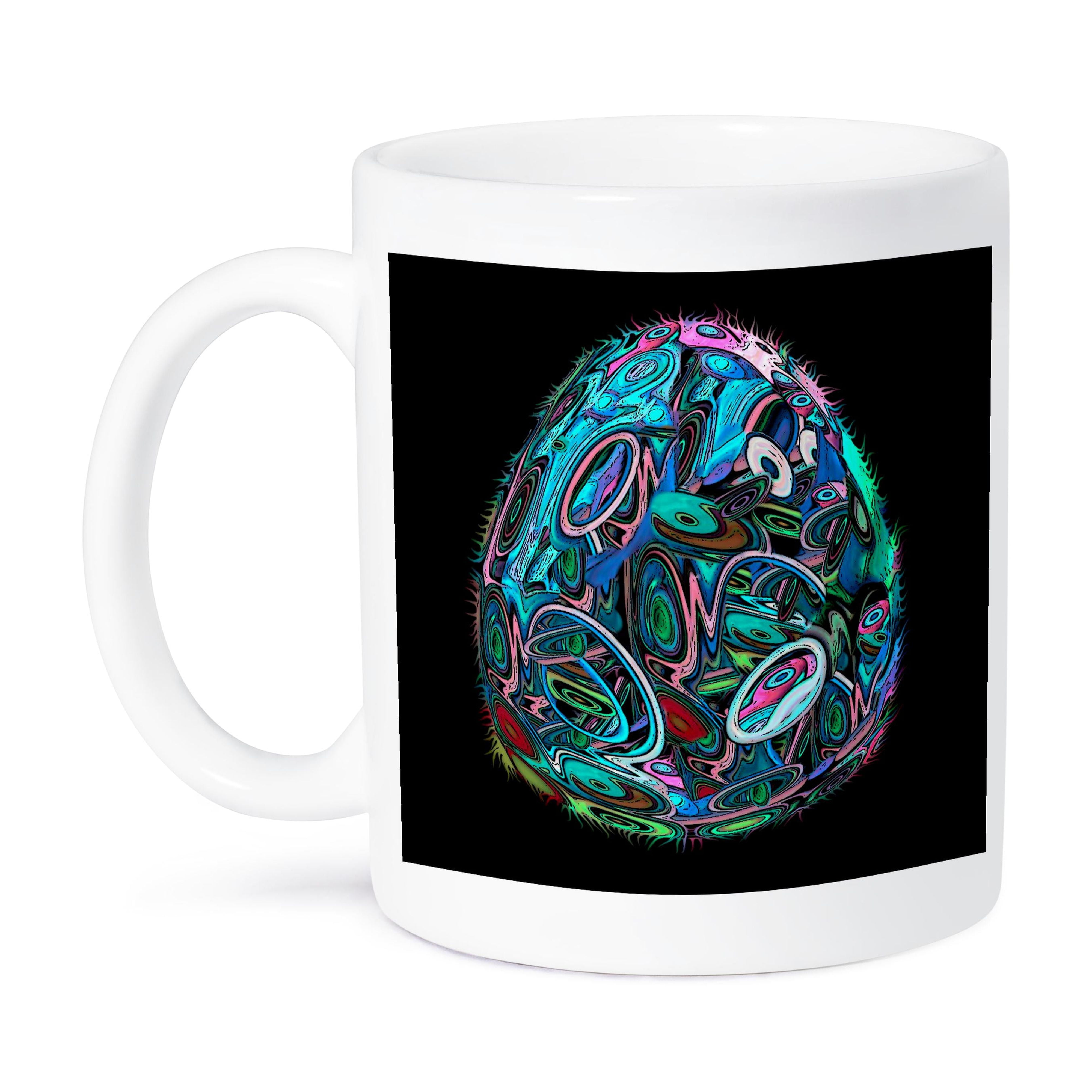 3dRose, Surreal sci fi blue space egg filled with space aliens and eyes ...