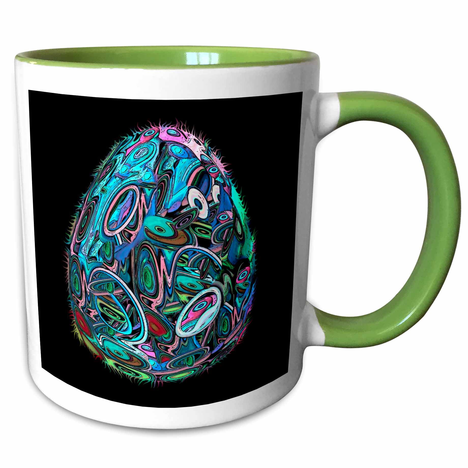 Surreal sci fi blue space egg filled with space aliens and eyes on ...