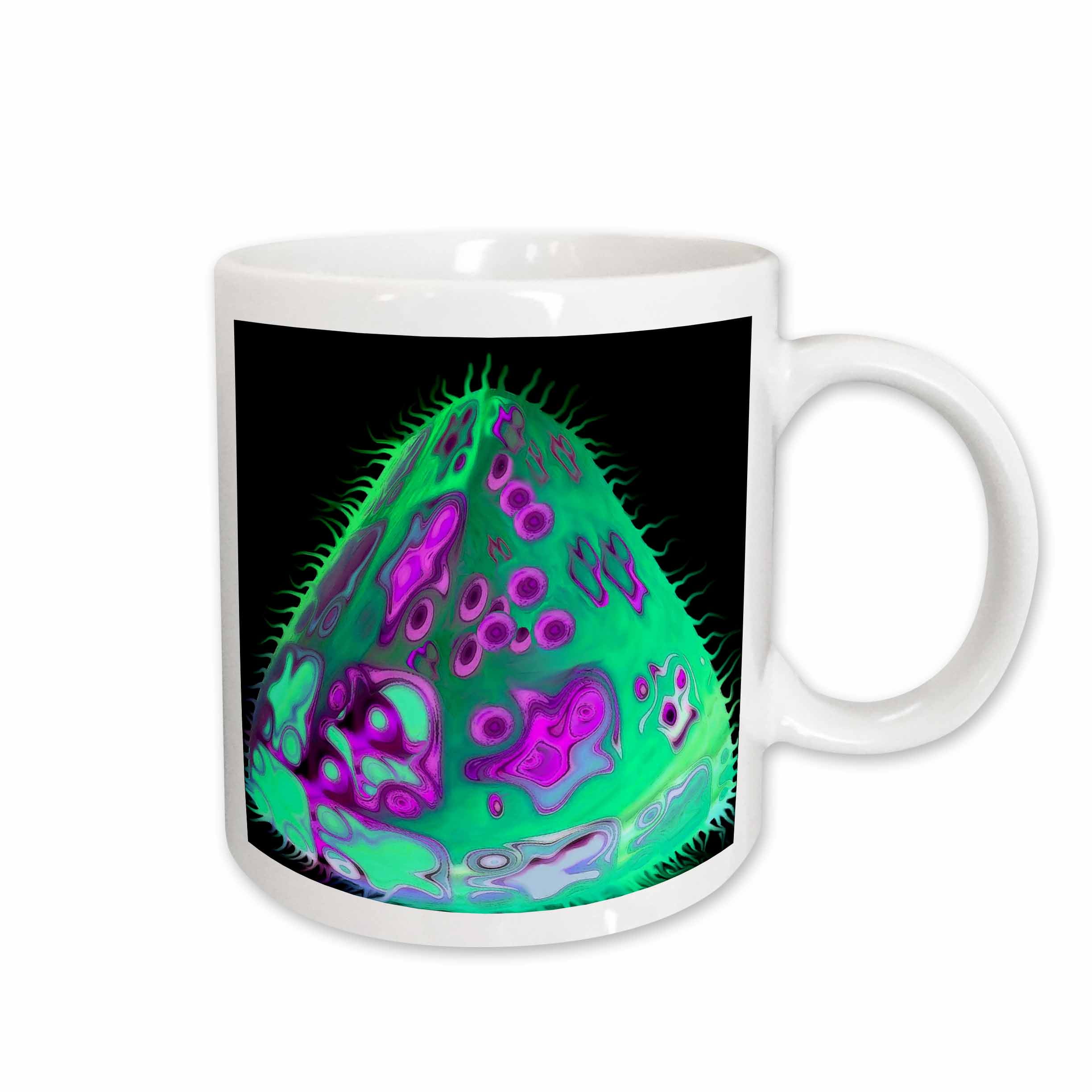 Surreal sci fi green and purple aliens floating through space on black ...