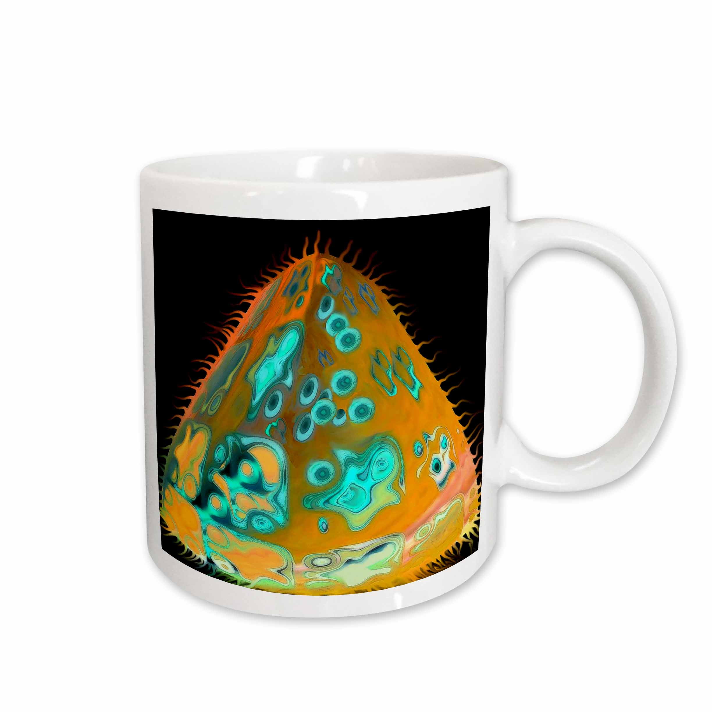 Surreal sci fi orange and green aliens floating through space on black ...