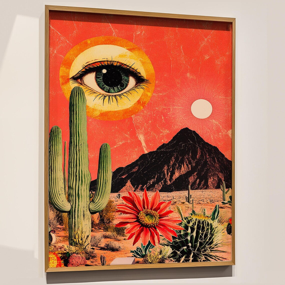 Surrealism Poster, Psychedelic Art, Vintage Collage Art, Boho Wall ...