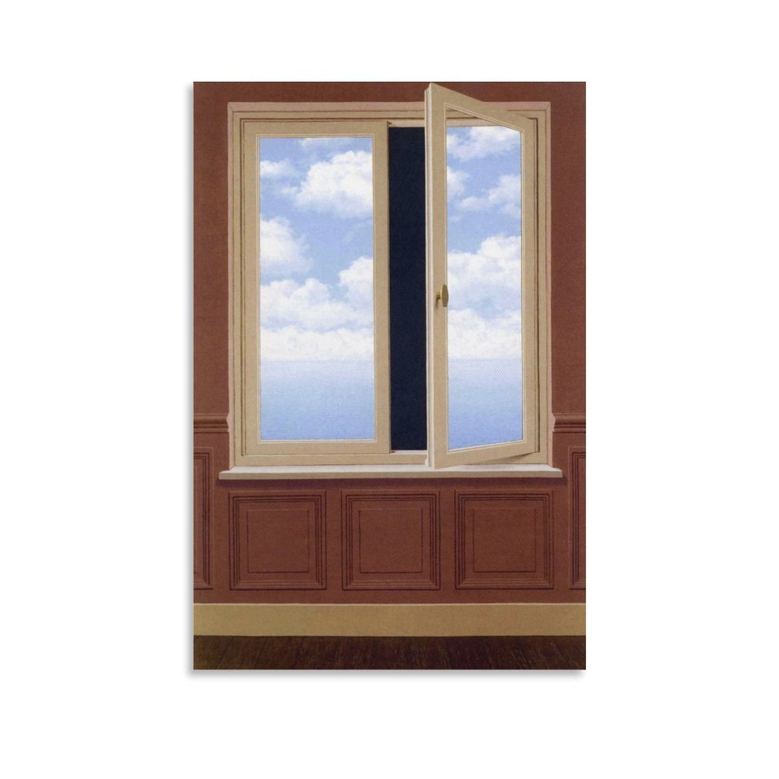 Surrealist Artist Looking Glass Rene Magritte Poster Canvas Wall Art ...