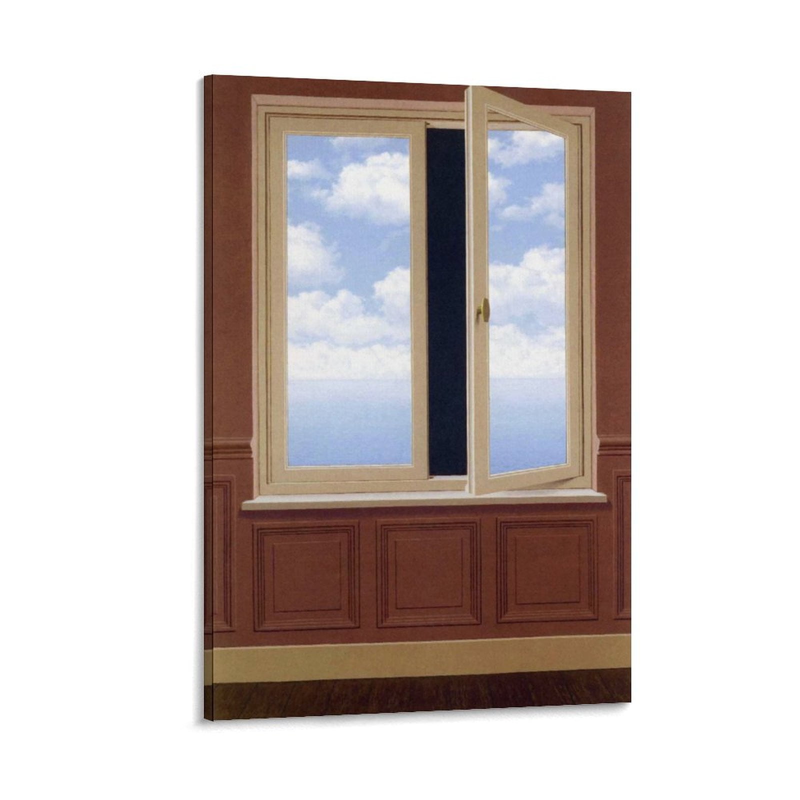 Surrealist Artist Looking Glass Rene Magritte Poster Painting On Canvas Wall Art Poster Scroll ...