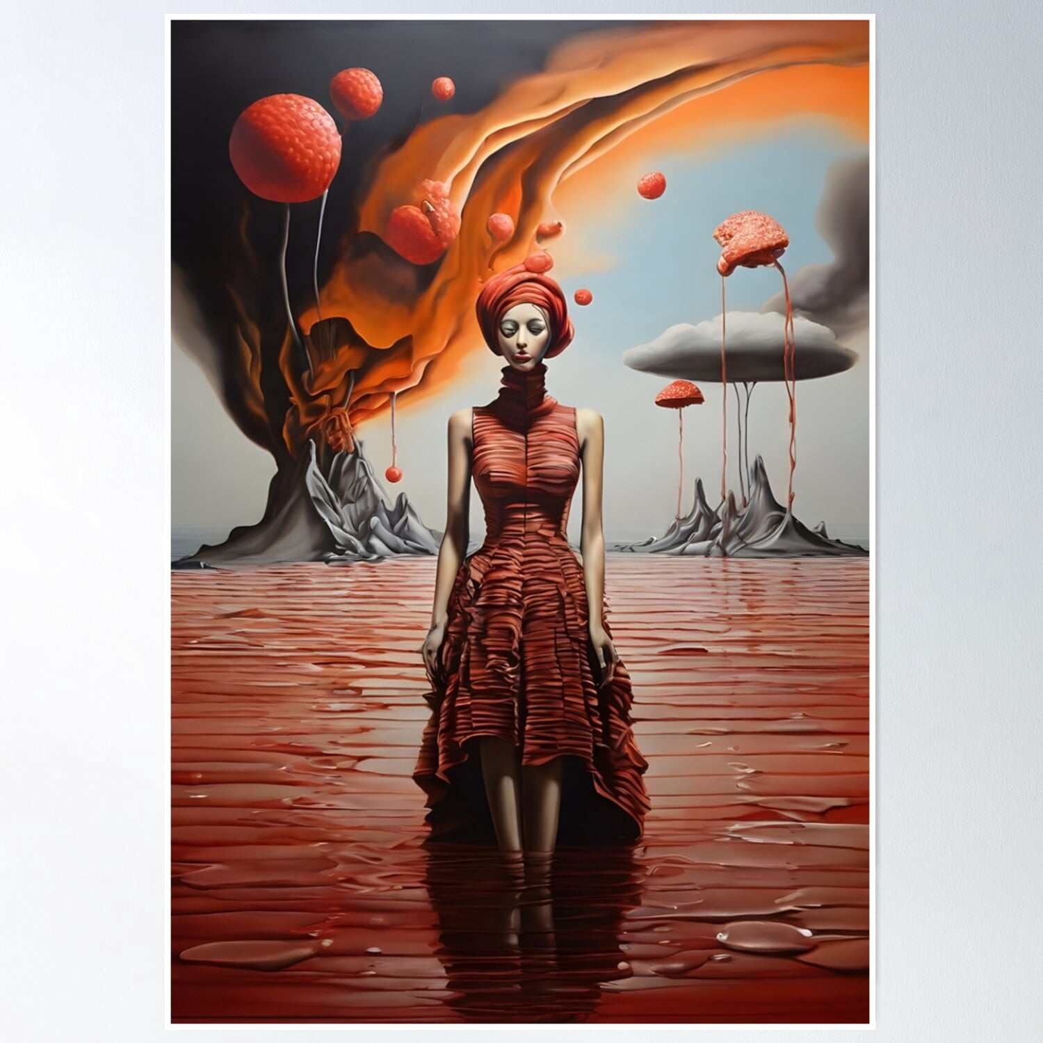 Surrealist Painting 1 Poster Wall Art, Modern Wall Decor, 8x12 UNFRAMED ...