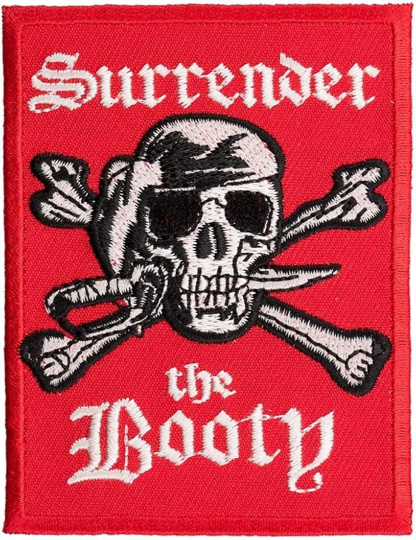 Surrender The Booty Pirate Patch, Pirate Skull Patches - Walmart.com