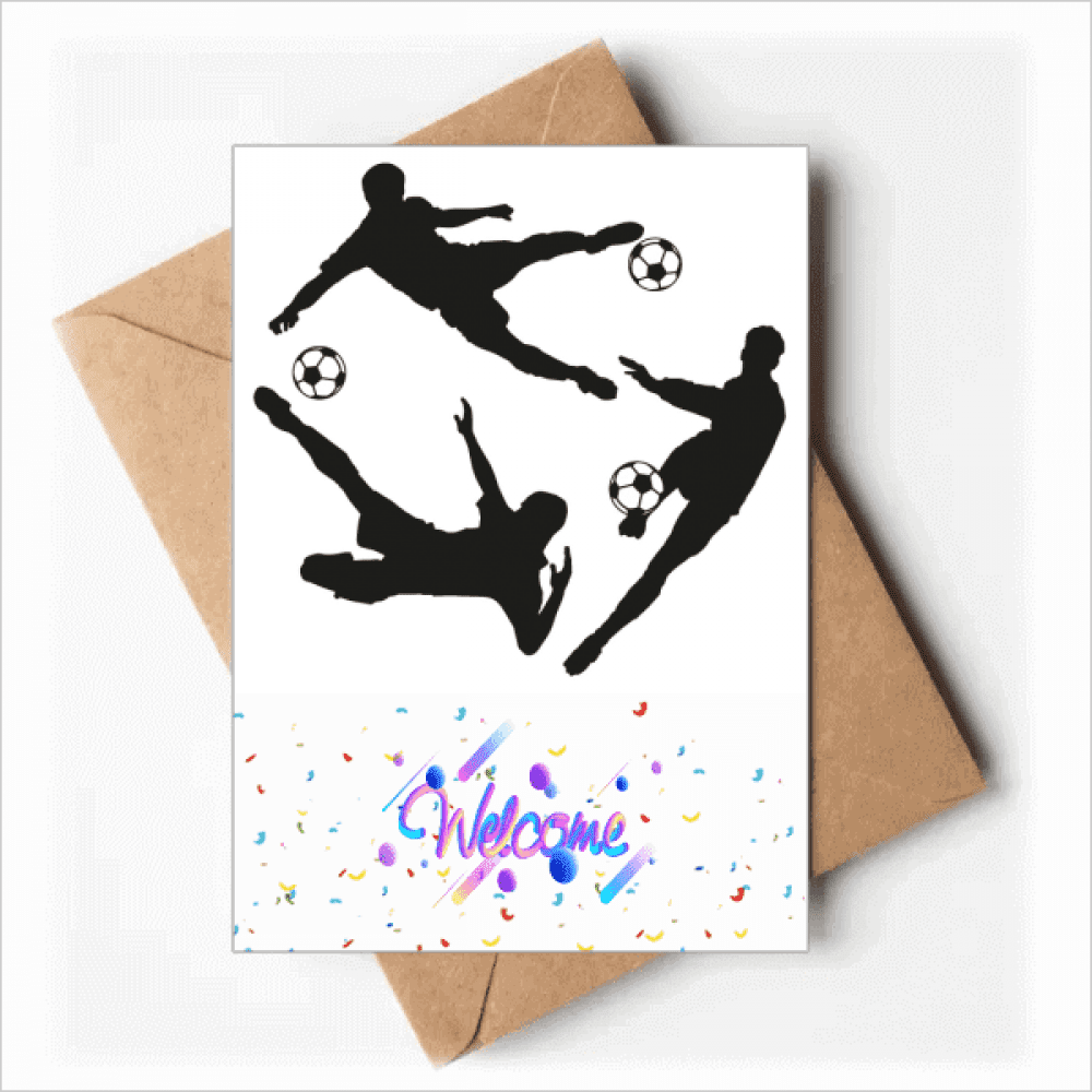 Surround Soccer Football Outlines Sports Welcome Back Greeting Cards ...