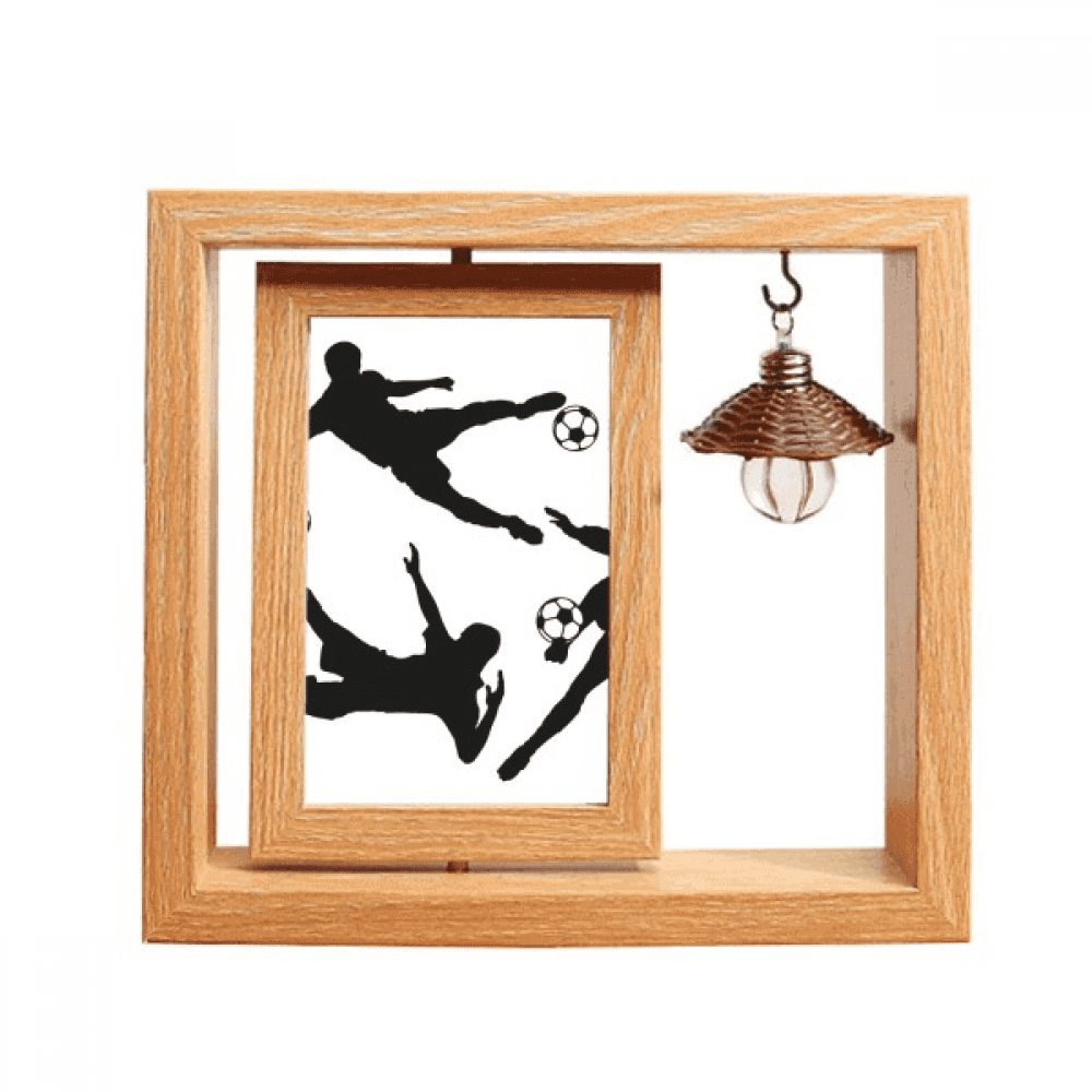 Surround Soccer Football Outlines Sports Wooden Rotating Picture Photo ...