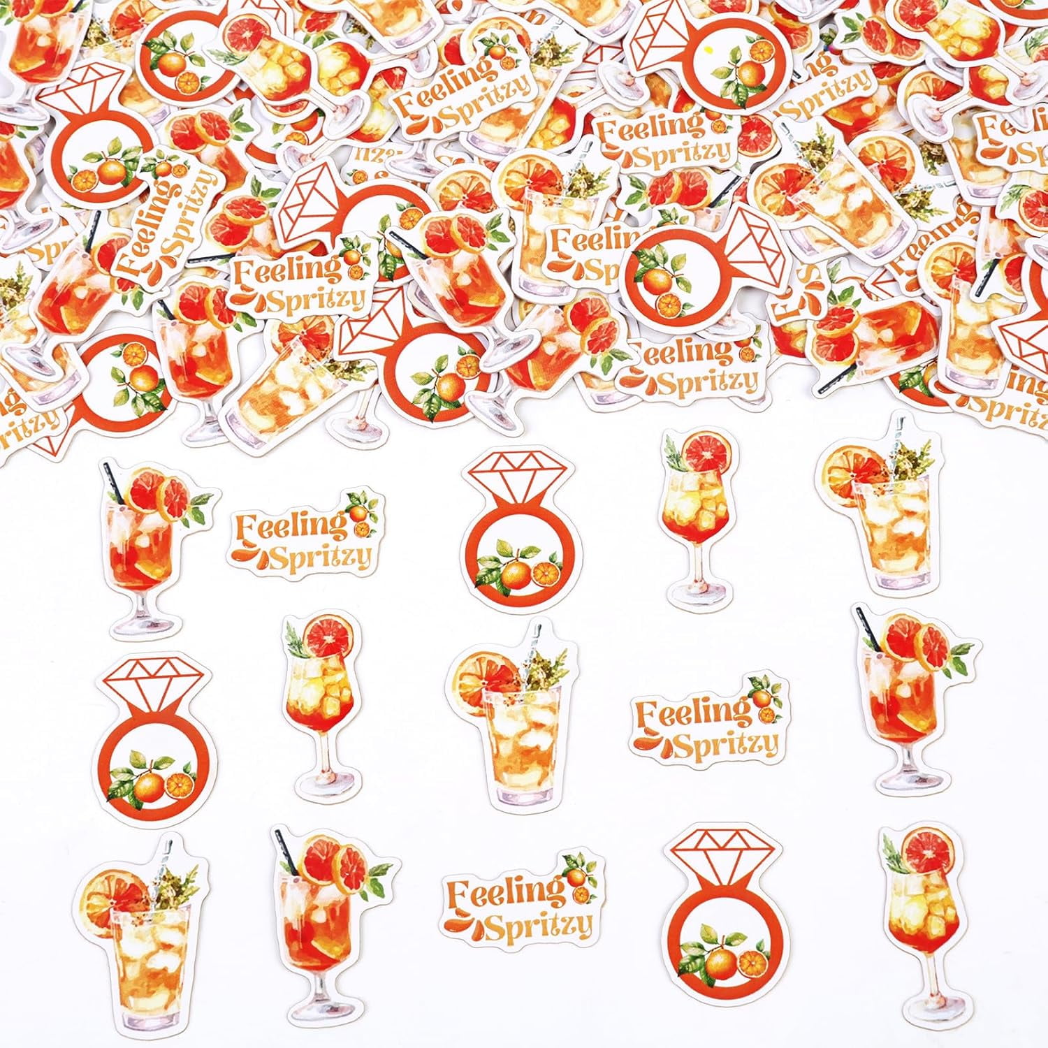 Sursurprise 200Pcs Feeling Spritzy Bachelorette Confetti, Aperol Spritz ...