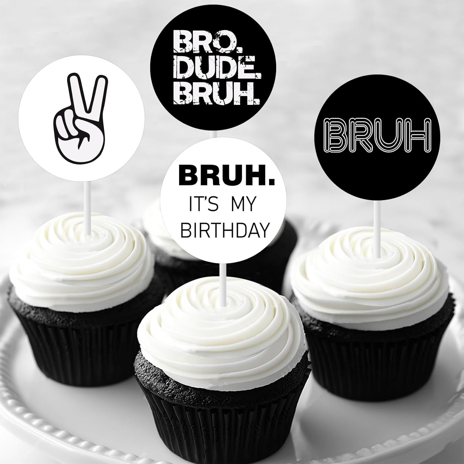 Sursurprise 36 BRUH IT’S MY BIRTHDAY Cupcake toppers, Teen and Preteen ...