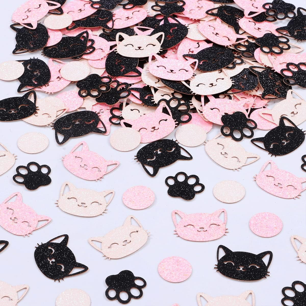 Sursurprise Cat Confetti for Birthday Party, 180 Pack Kitten Table ...
