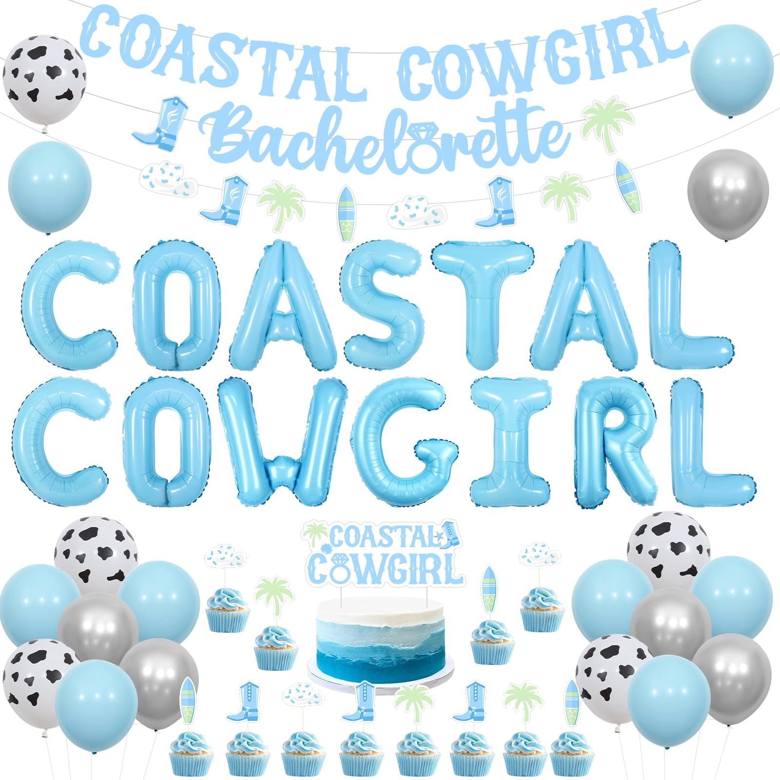 Sursurprise Coastal Cowgirl Party KEF16 Decorations, Coastal Cowgirl ...