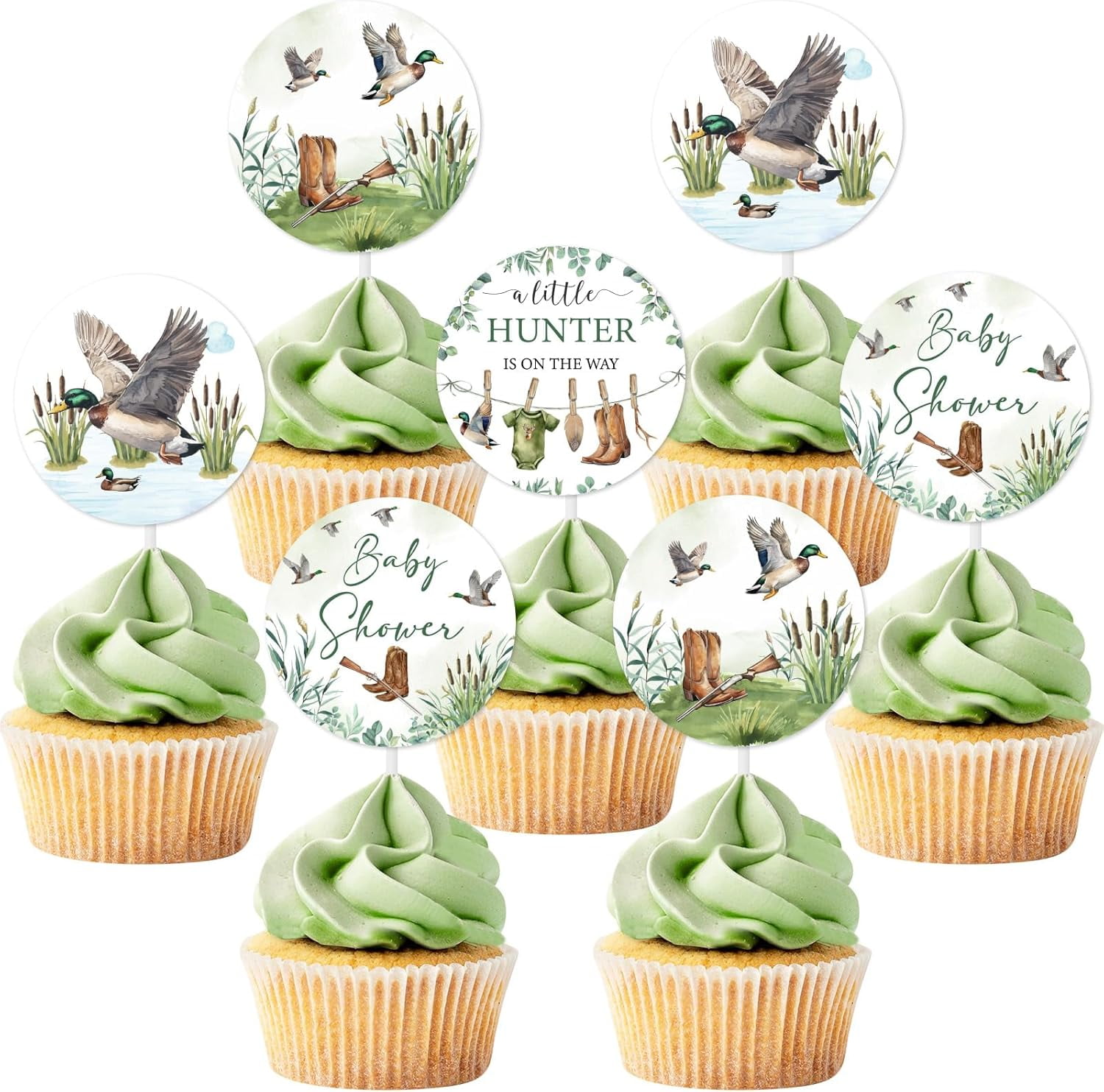 Sursurprise Duck Hunting Baby Shower Decorations, 36Pcs A Little Hunter ...
