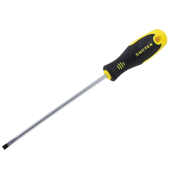 Surtek Bi-Material Screwdriver Round Shank Flat Tip 1/4x6" , D216 ...