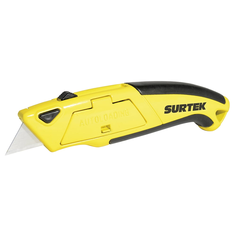Surtek Grip Reinforced Retractable Utility Knife 6" - Walmart.com