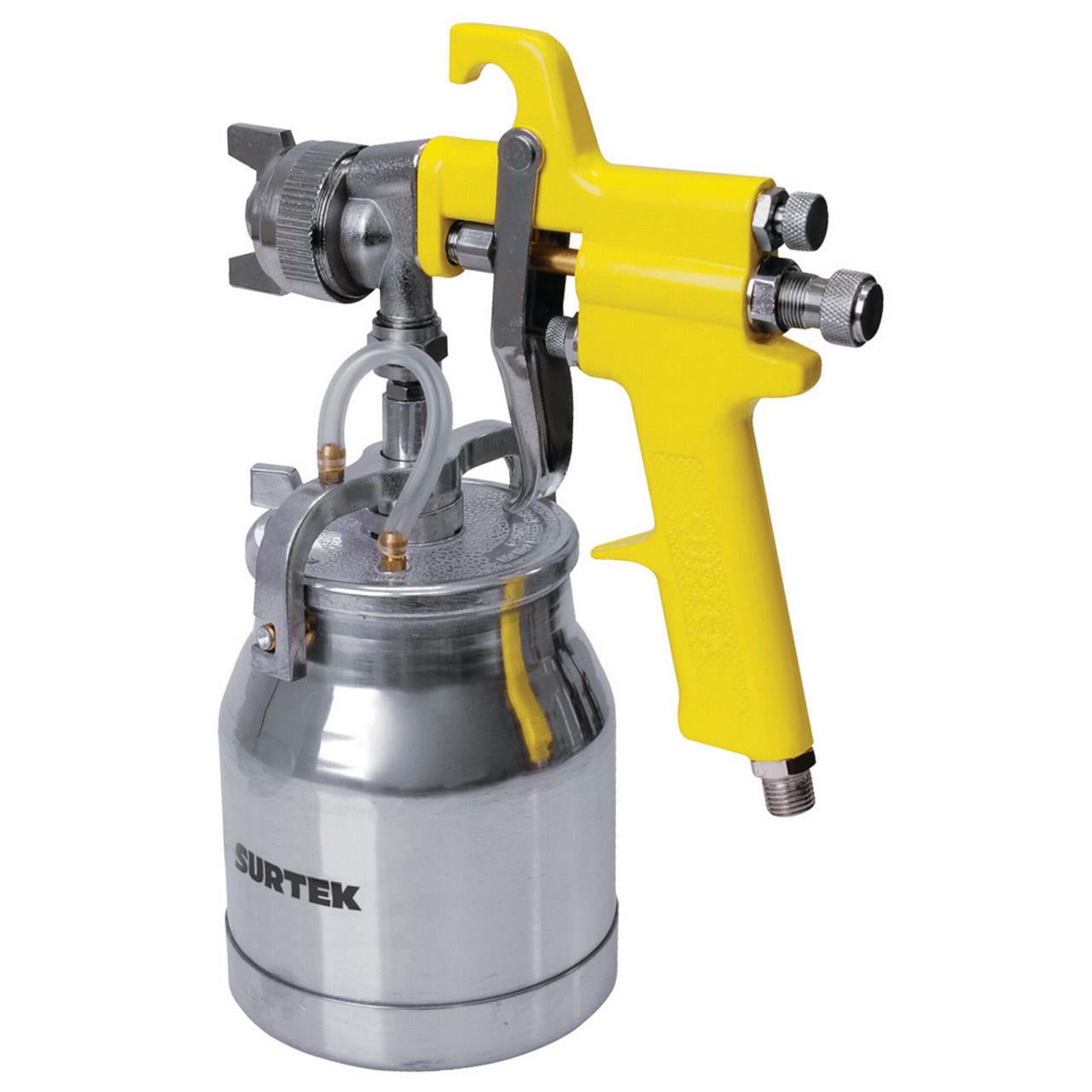Surtek High Pressure Paint Gun with 90 Psi Working Pressure, 1 L Cup ...