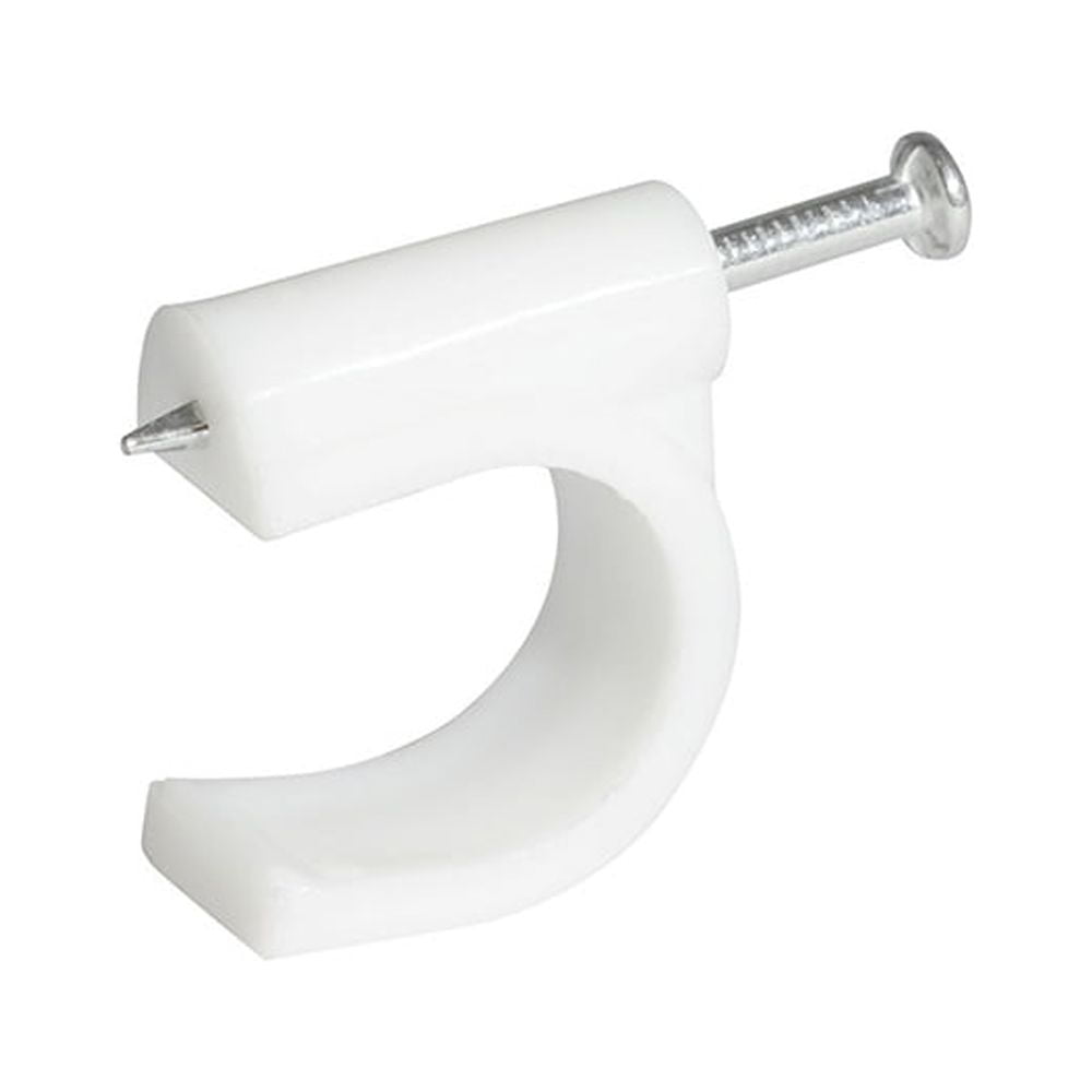 Surtek White Coaxial Cable Clips, 10 mm, 20 Pieces - Walmart.com