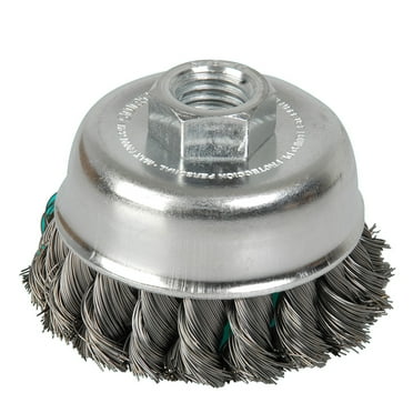Dewalt Accessories DW4910 3in. Knotted Steel Cup Wire Brush - Walmart.com