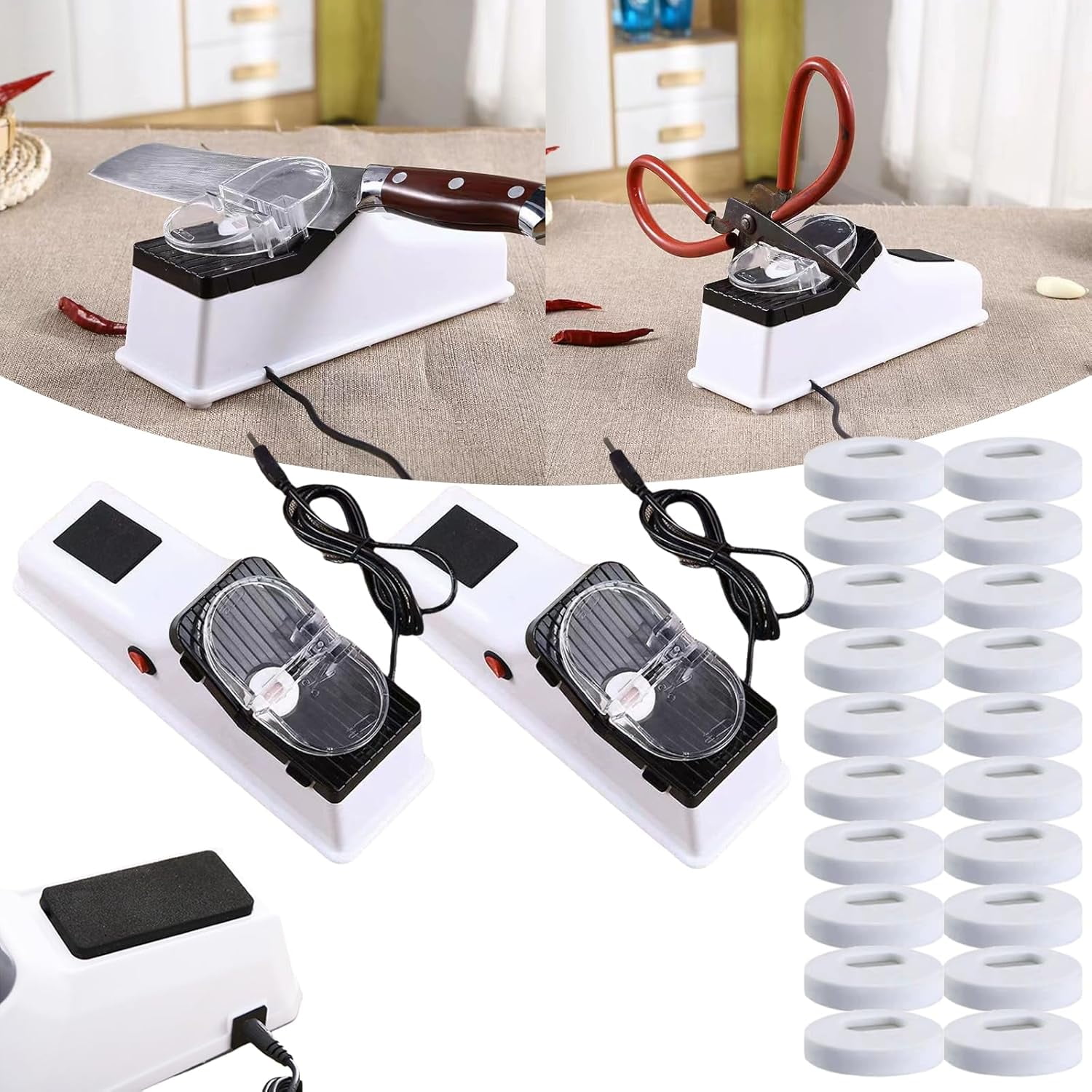 Surudoisharp Pro Electric Knife Sharpener - with 10 Replacement ...