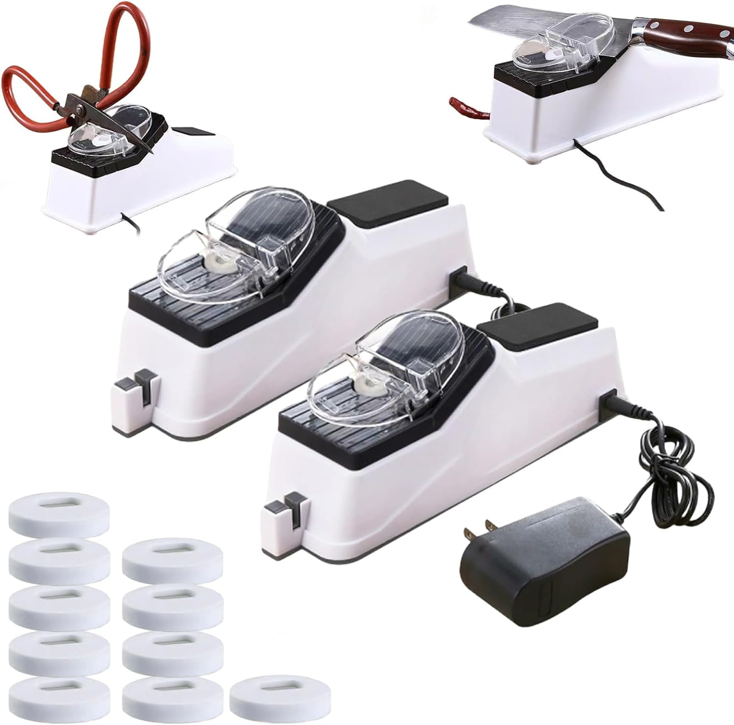 Surudoisharp Pro Electric Knife Sharpener-With 10 Sharpening Discs ...