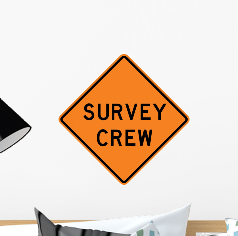 Survey Crew Word Sign Wall Decal by Wallmonkeys Peel and Stick Graphic ...