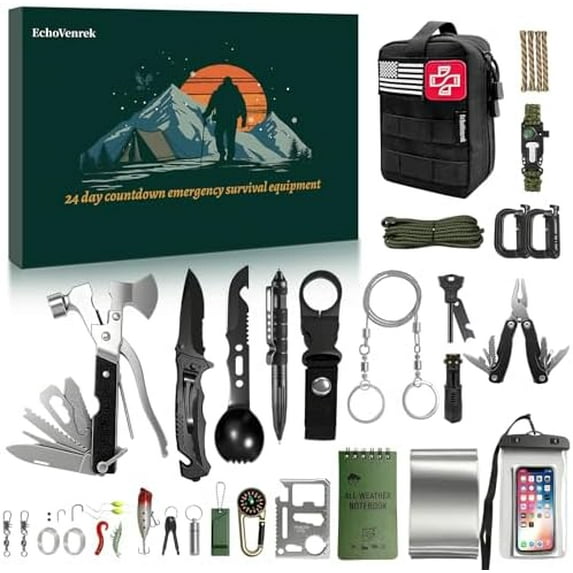 Survival Advent Calendar 2025 for Men, Adults - 24 Day Christmas ...