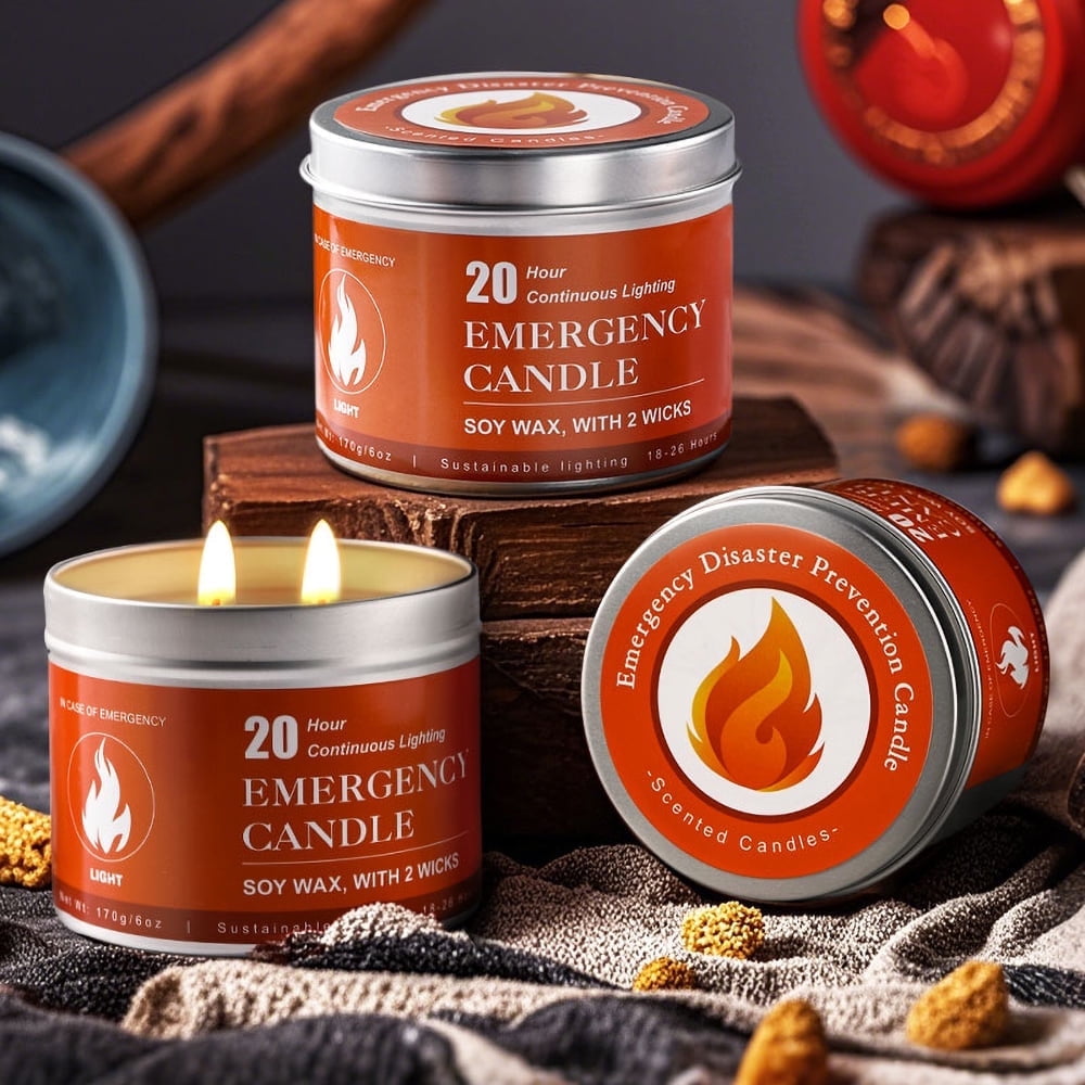 56 STORE 36Hours Long-Burning Survival Candle - 2-Wick Unscented ...