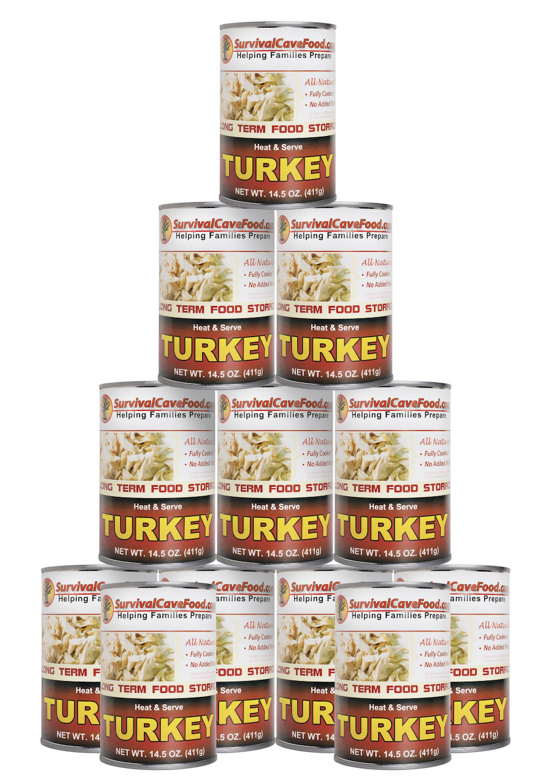 Survival Cave Food - Canned Turkey 14.5 oz - 12 cans - Walmart.com