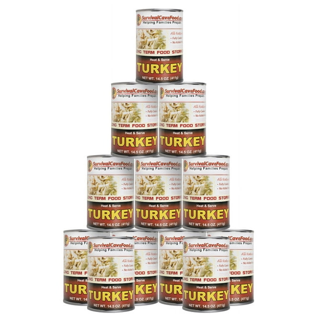 Survival Cave Food - Canned Turkey 14.5 oz - 12 cans - Walmart.com