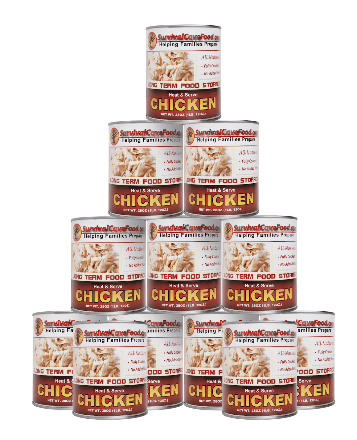 Survival Cave Food SCFCK Canned Chicken- 12 cans - 1 case - Walmart.com