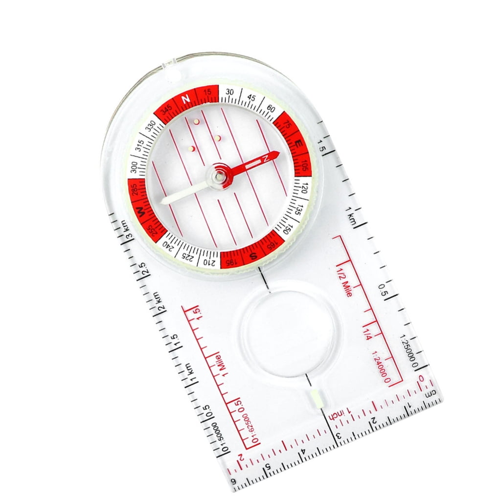 Survival Compasses with Ruler Scale, Hiking Orienteering Camping Thumb ...