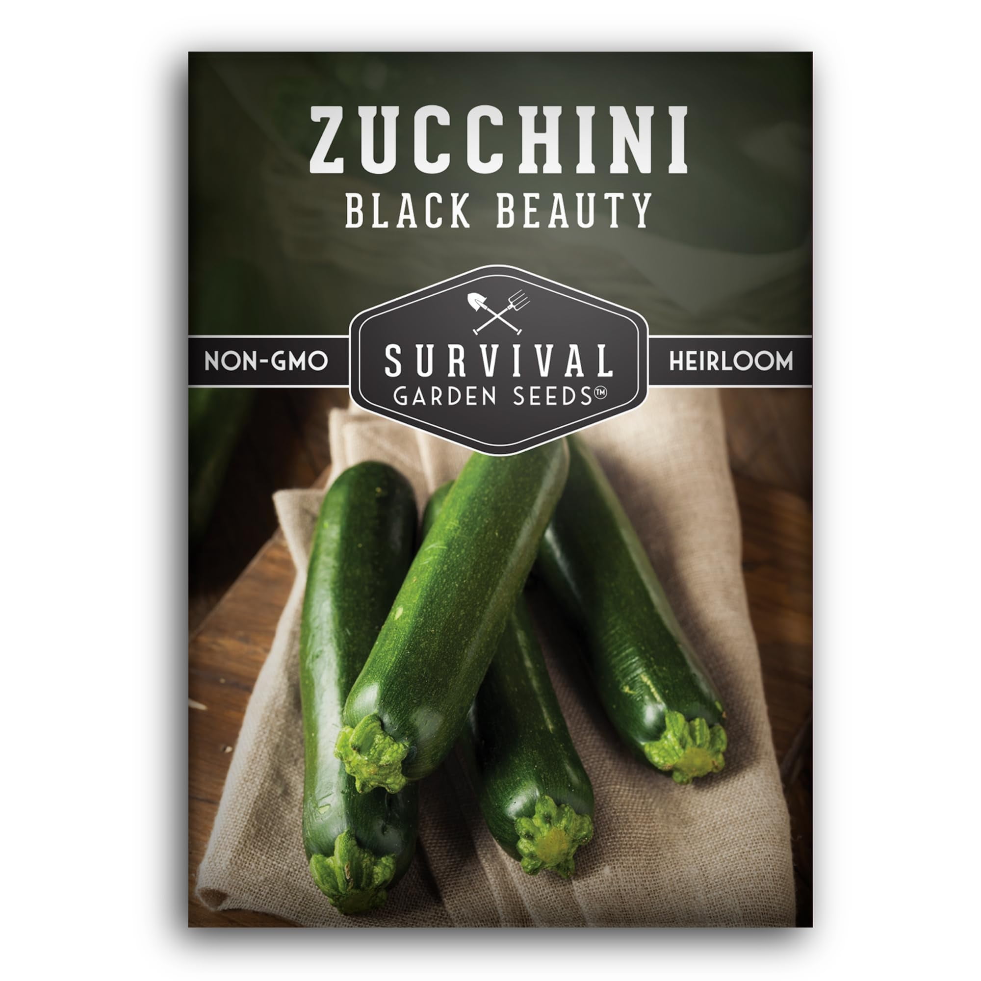 1 Pack Black Beauty Zucchini Seed - Non-GMO Heirloom Full Sun Annual ...