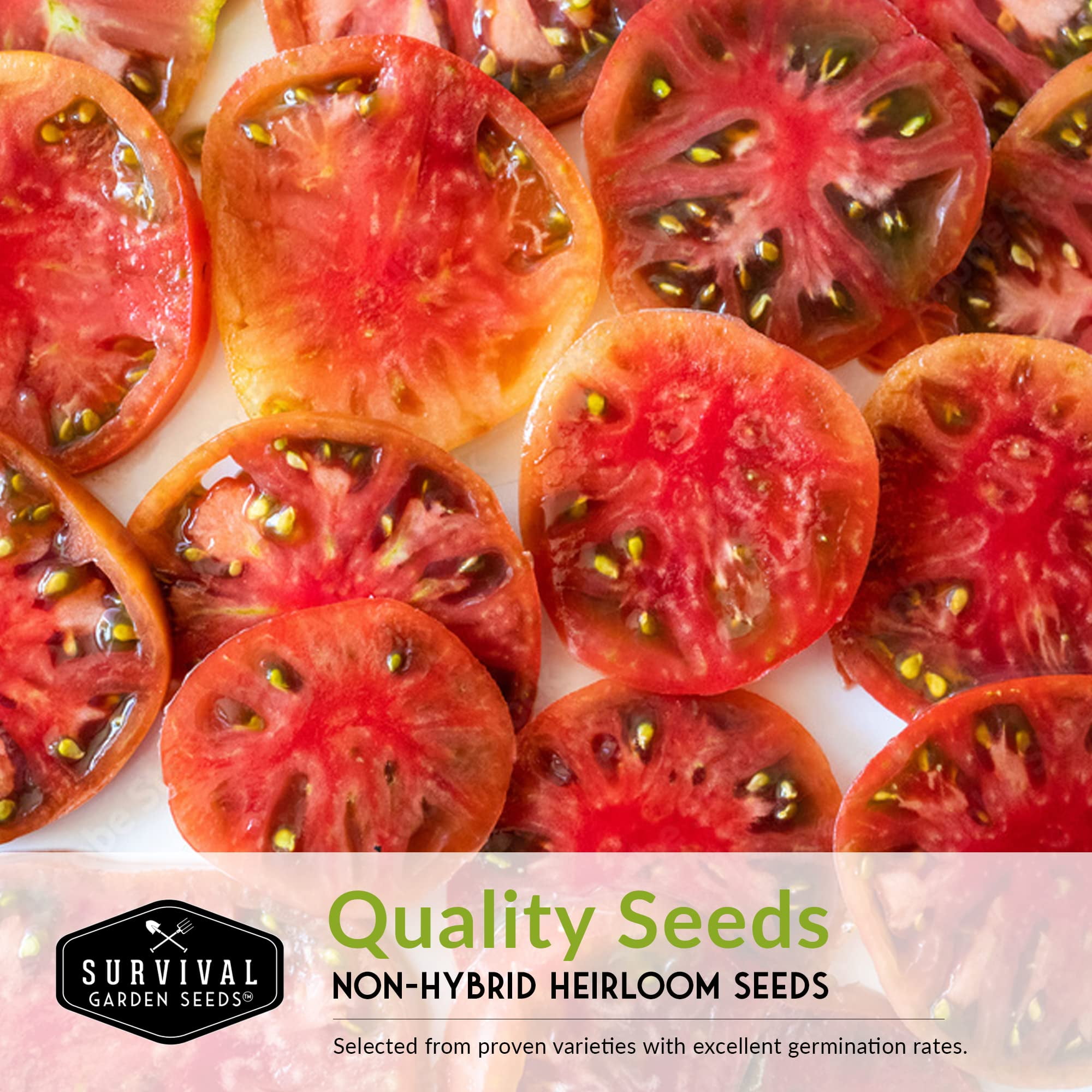 Survival Garden Seeds Colorful Tomato Collection - H2FSDBlack Krim, White, Aunt Ruby’s German ...