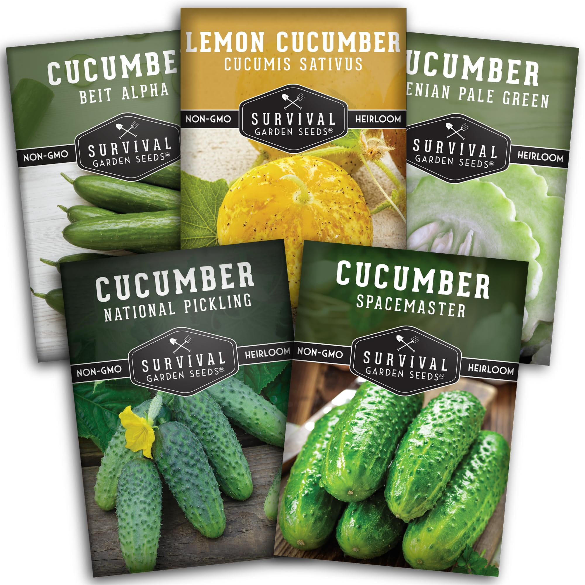 Survival Garden SeedsUMRT Cucumber Collection - Mix of Armenian, Beit ...