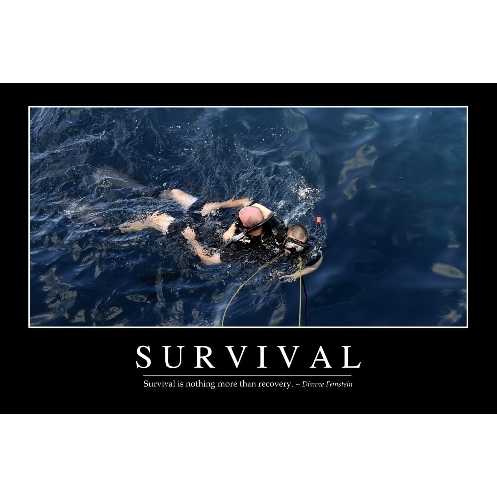 Survival: Inspirational Quote and Motivational Poster Poster Print ...