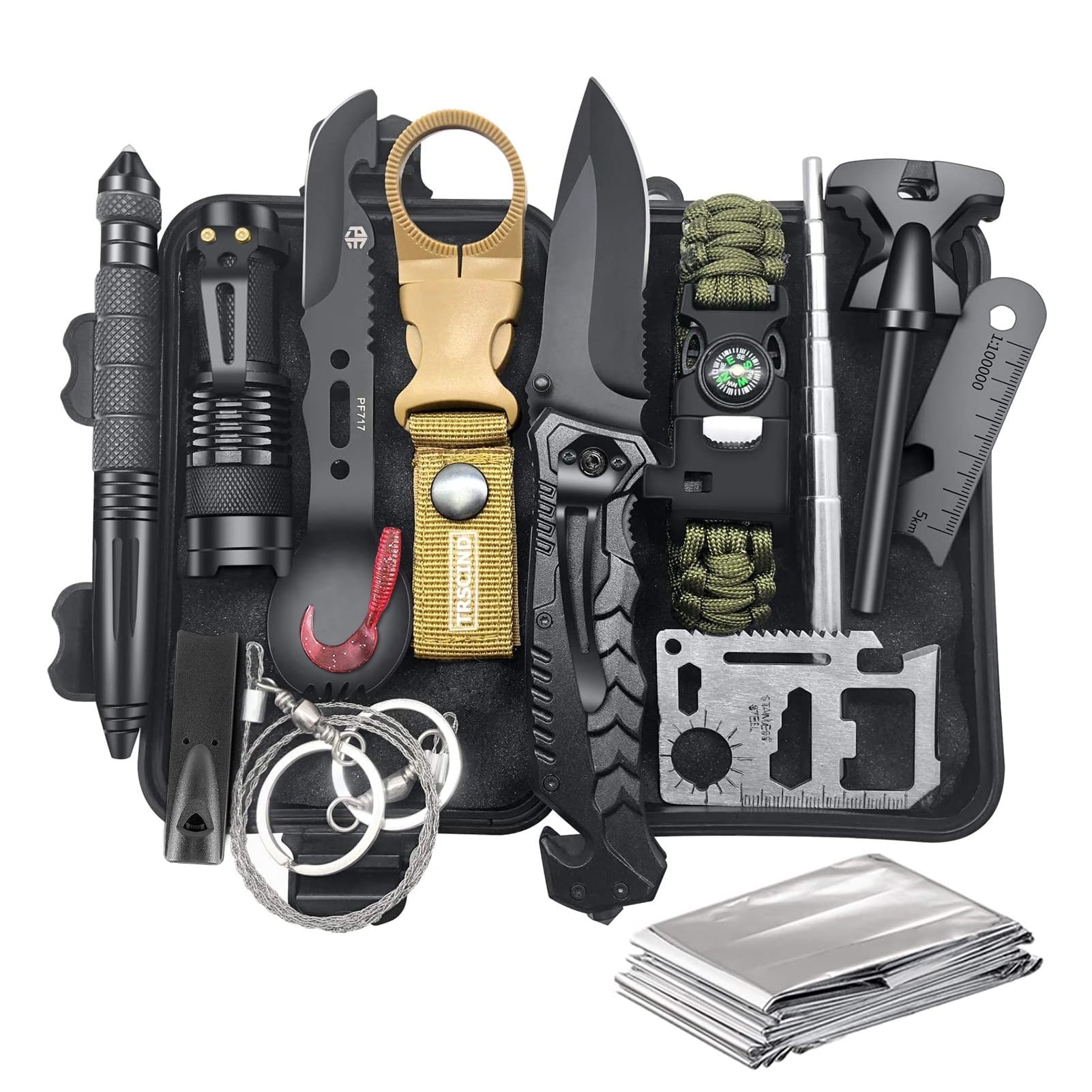Survival Kit 13 in 1,Kepeak Survival Gear, Survival Tool Gifts for Men ...