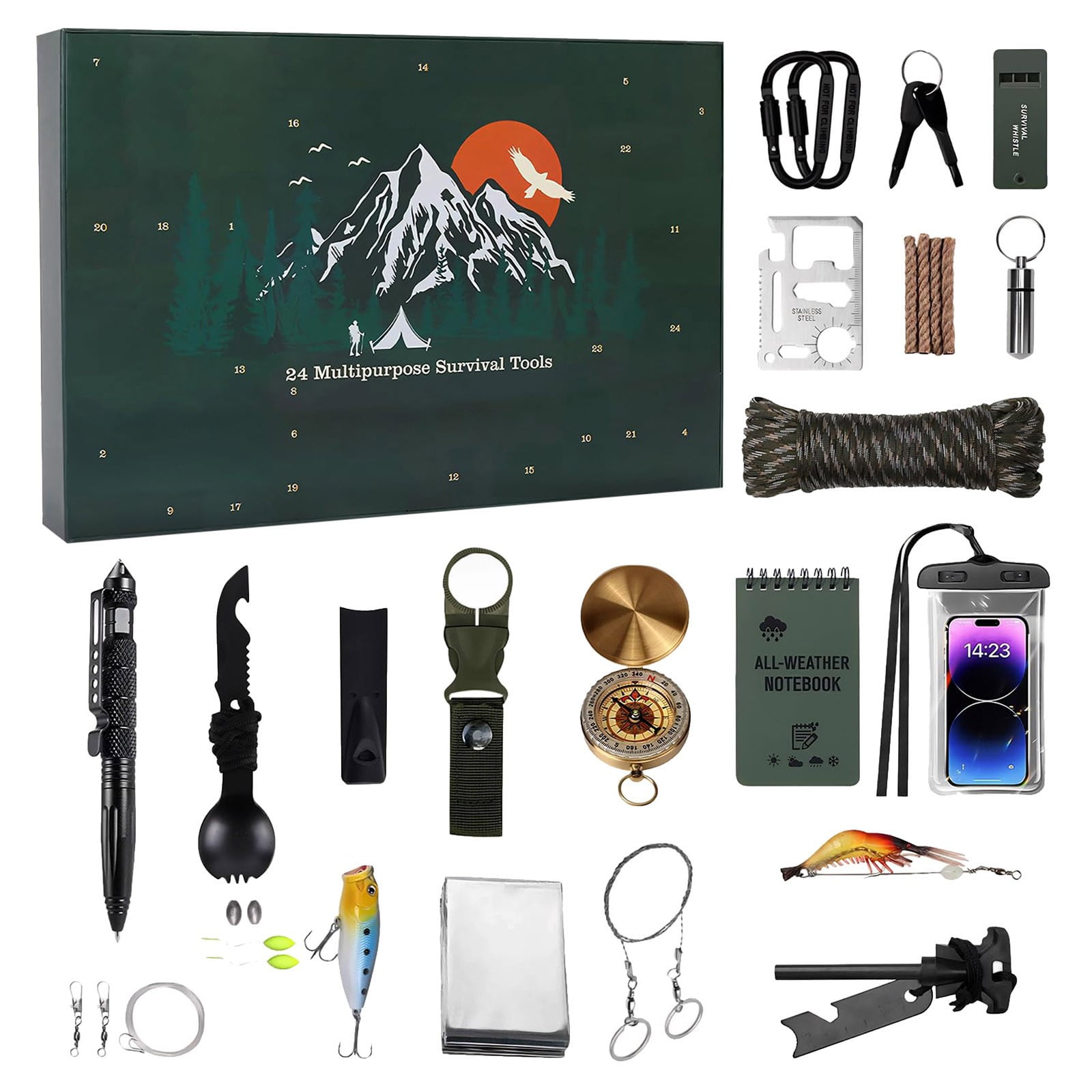 Survival Kit Advent Calendar - 24 Days Christmas Countdown Calendar ...