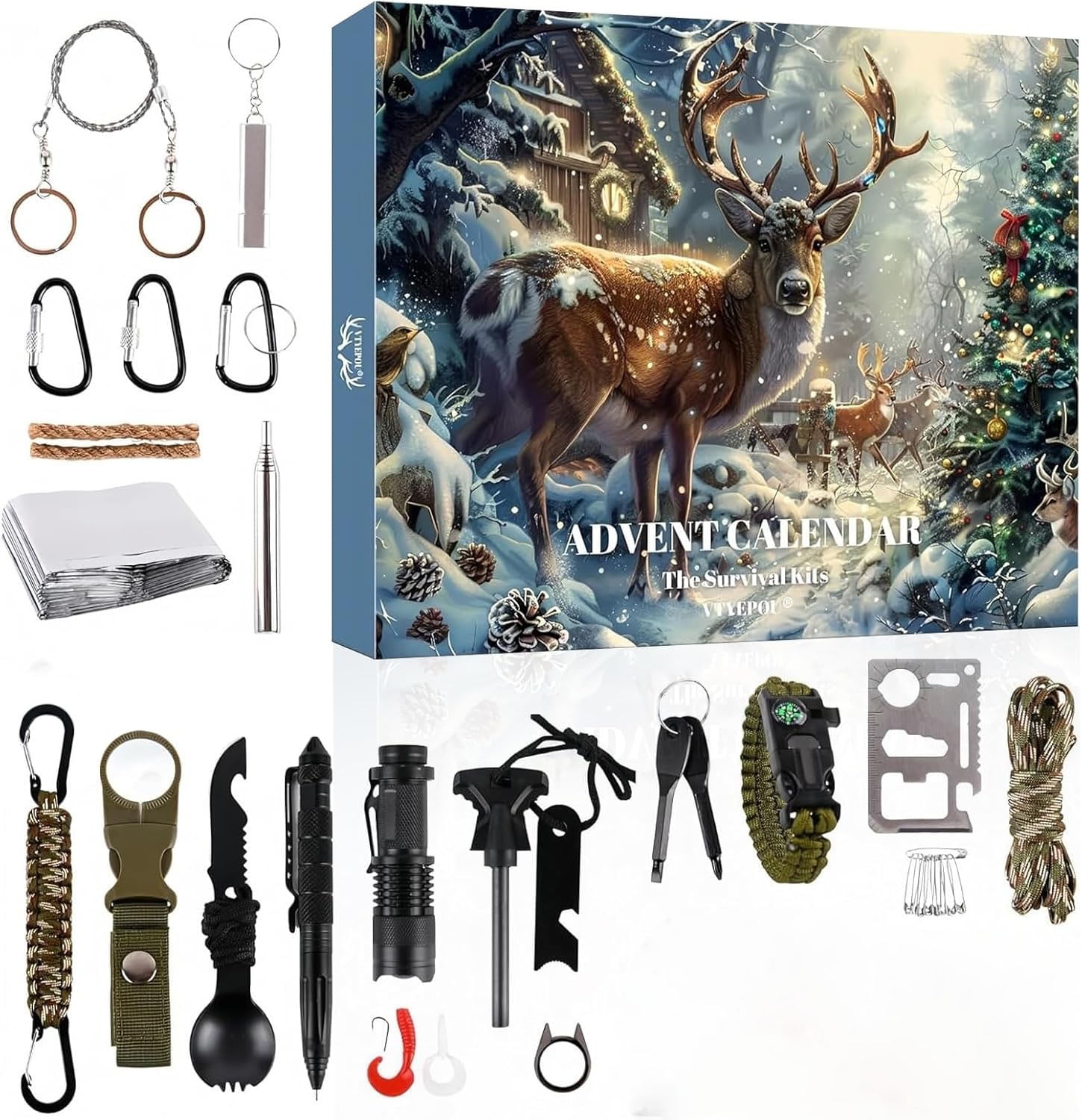 Survival Kit Advent Calendar for Men Christmas Countdown Calendar with ...