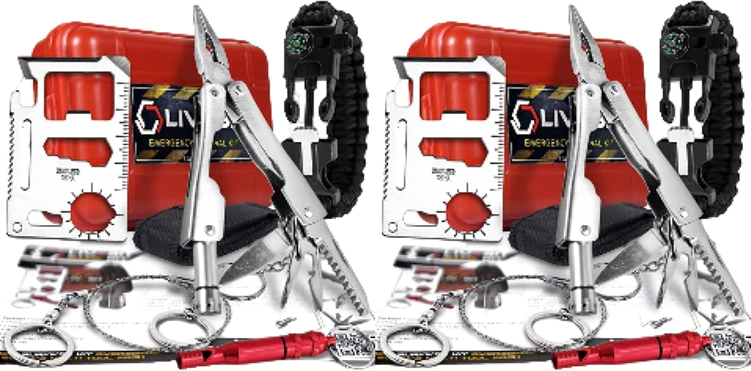 Survival Kit Emergency SOS Survival Multi Tool Pack + Paracord Bracelet ...