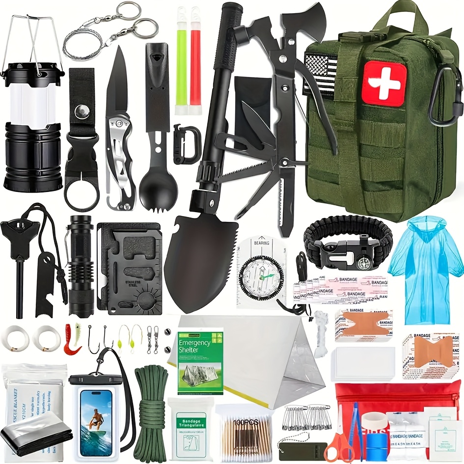 Survival Kits, 252pcs Emergency Survival Gear First Aid Kits with Molle ...